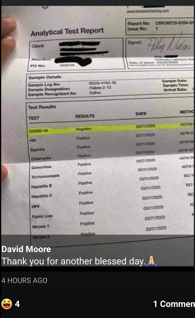 Analytical Test Report as I Sample Detaite ta Sampte Log No: Sample ...