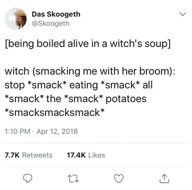 Das Skoogeth @Skoogeth [being boiled alive in a witch's soup] witch ...