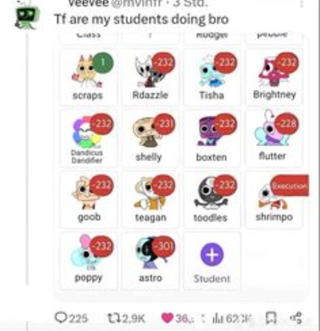 Tf are my students doing bro @Bite! Gi goob teagan O225 Po Student we ...