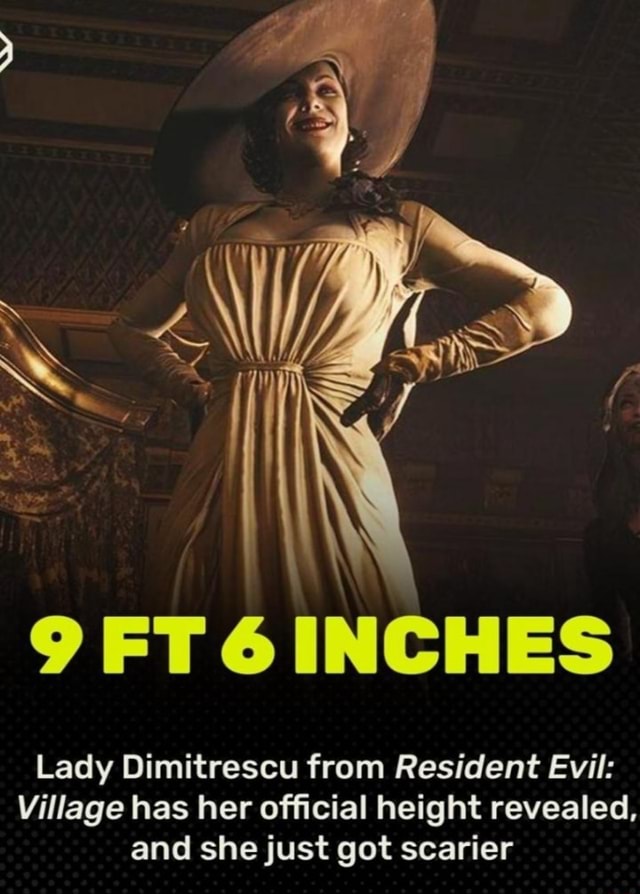 9 FT 6 INCHES Lady Dimitrescu from Resident Evil: Village has her ...