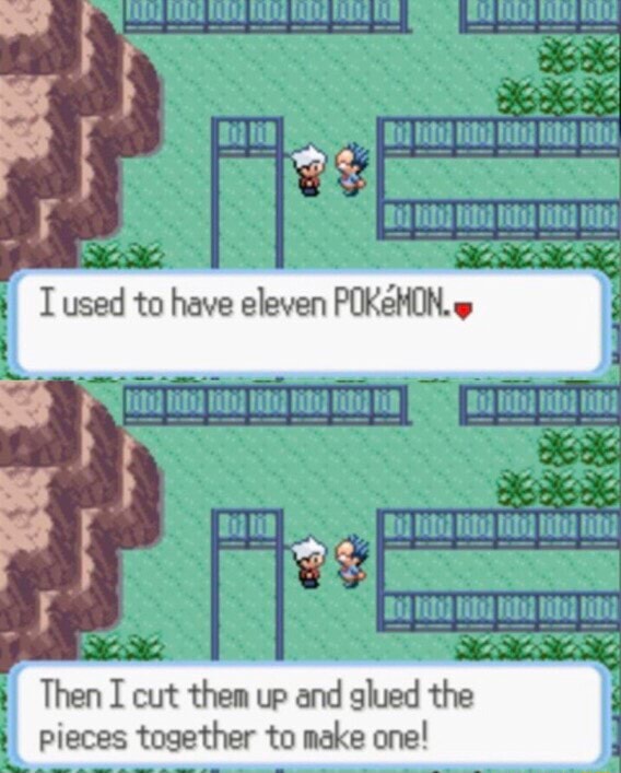 Used to have eleven POKeMON. " Then I cut them up and glued the Pieces ...