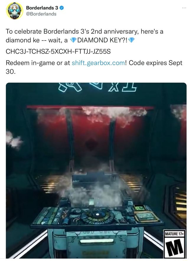 Borderlands 3 @Borderlands To celebrate Borderlands anniversary, here's ...