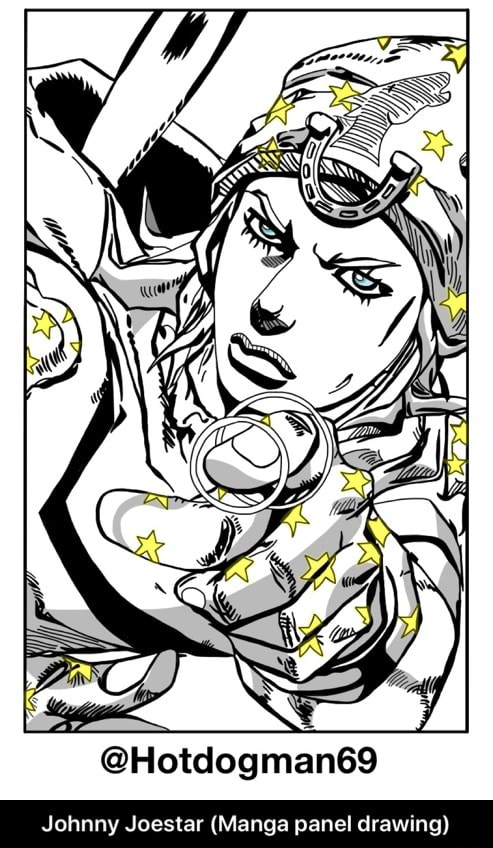 XX Hotdogman69 Johnny Joestar (Manga panel drawing) - Johnny Joestar ...