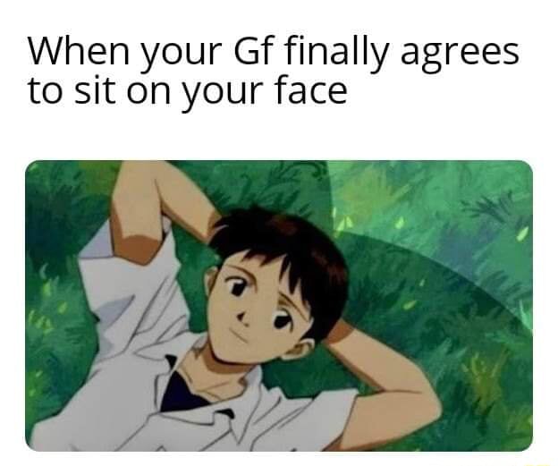 When your Gf finally agrees to sit on your face - iFunny
