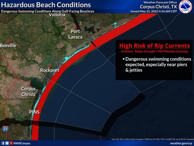 Hazardous Beach Conditions Dangerous Swimming Conditions Along Gulf ...