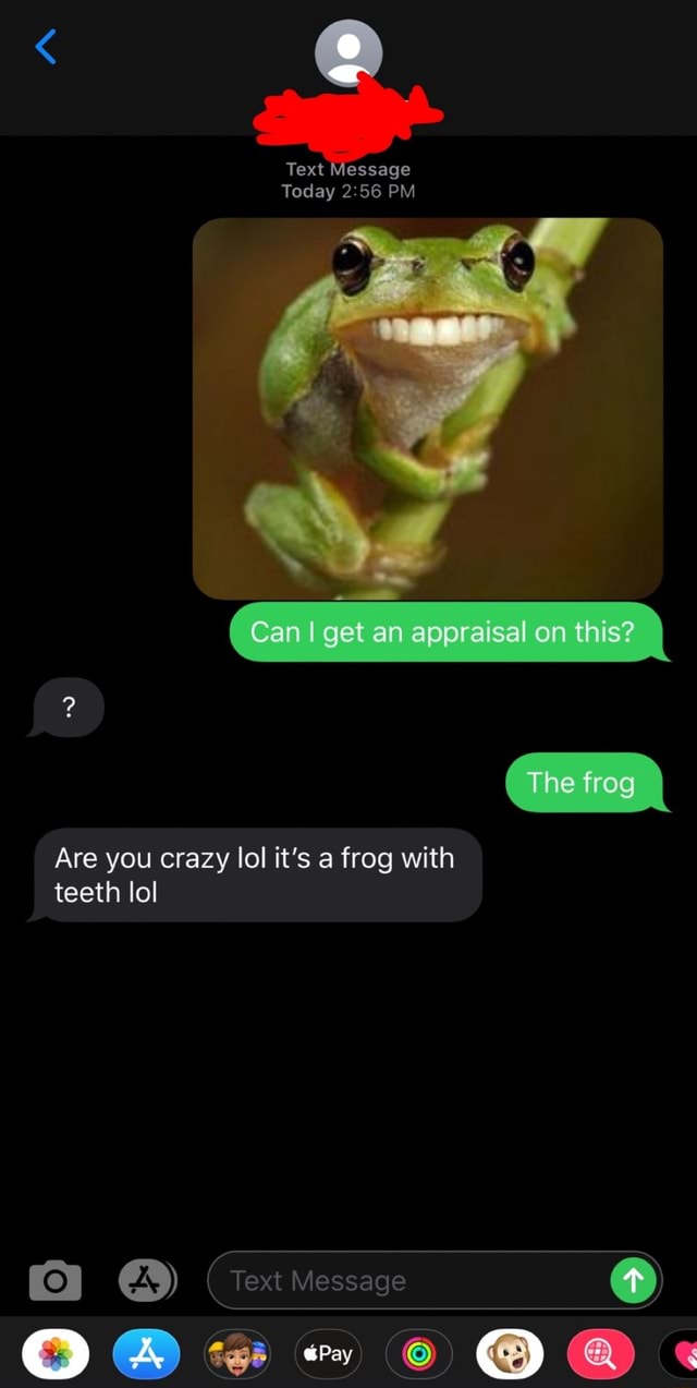 Are you crazy lol it's a frog with teeth lol - iFunny