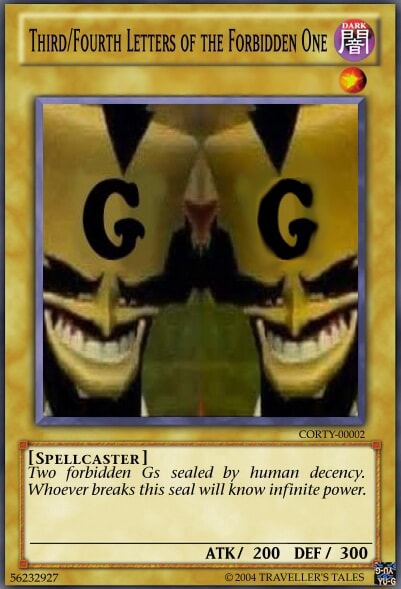 LETTERS OF THE FORBIDDEN ONE 2) Two forbidden Gs sealed by human ...