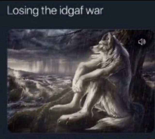 Losing the idgaf war - iFunny