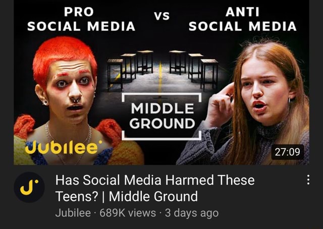 PRO VS ANTI SOCIAL MEDIA SOCIAL MEDIA MIDDLE GROUND Has Social Media ...