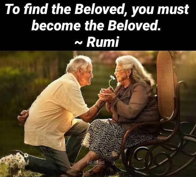 To find the Beloved, you must become the Beloved. Rumi - iFunny