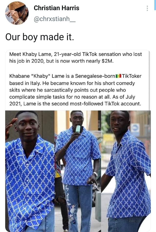 Our boy made it. Meet Khaby Lame, 21-year-old TikTok sensation who lost ...