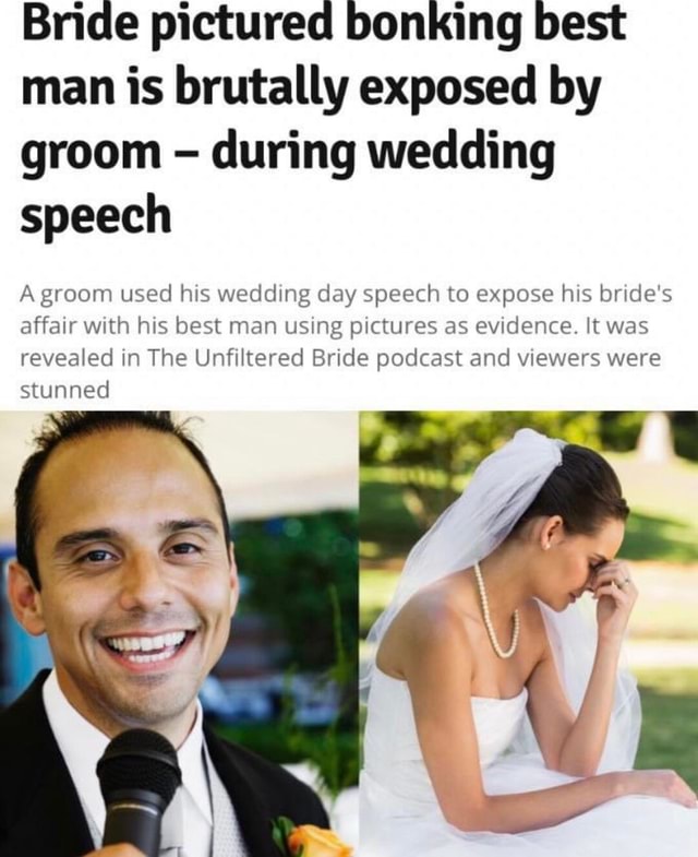 Bride Pictured Bonking Best Man Is Brutally Exposed By Groom During