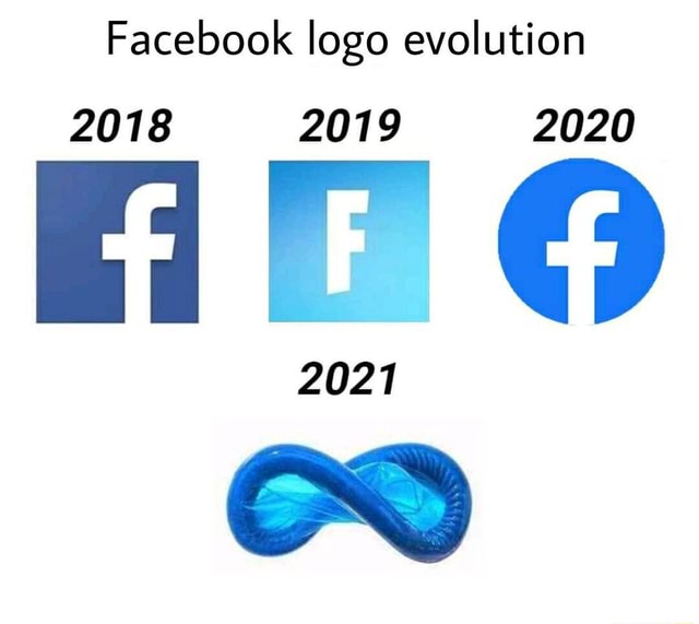 Facebook logo evolution 2018 2019 2020 fF RE - iFunny