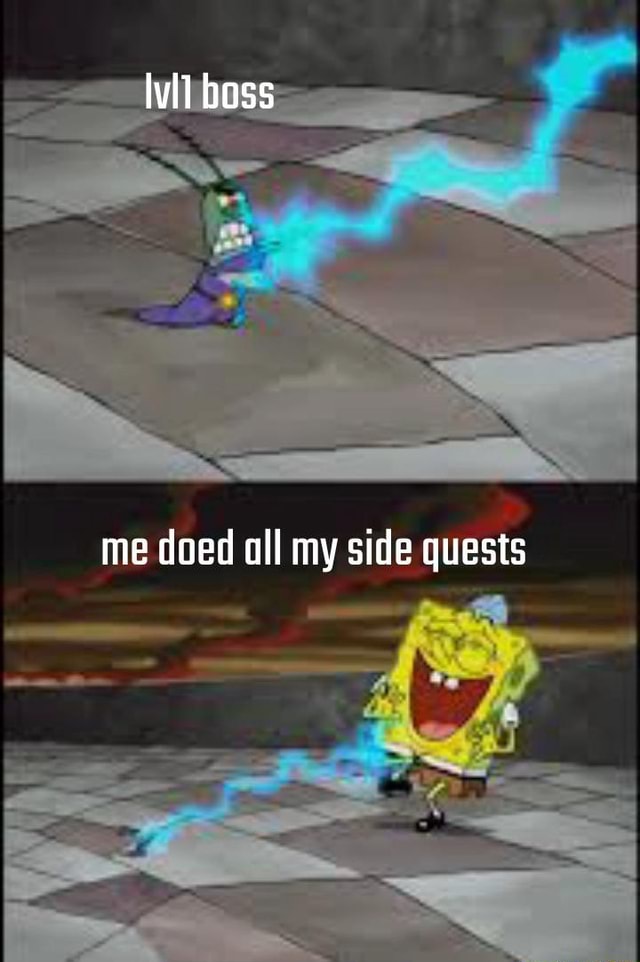 Lvll boss me doed all my side quests - iFunny