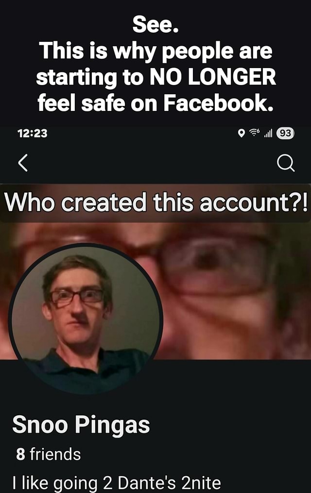 See. This is why people are starting to NO LONGER feel safe on Facebook ...