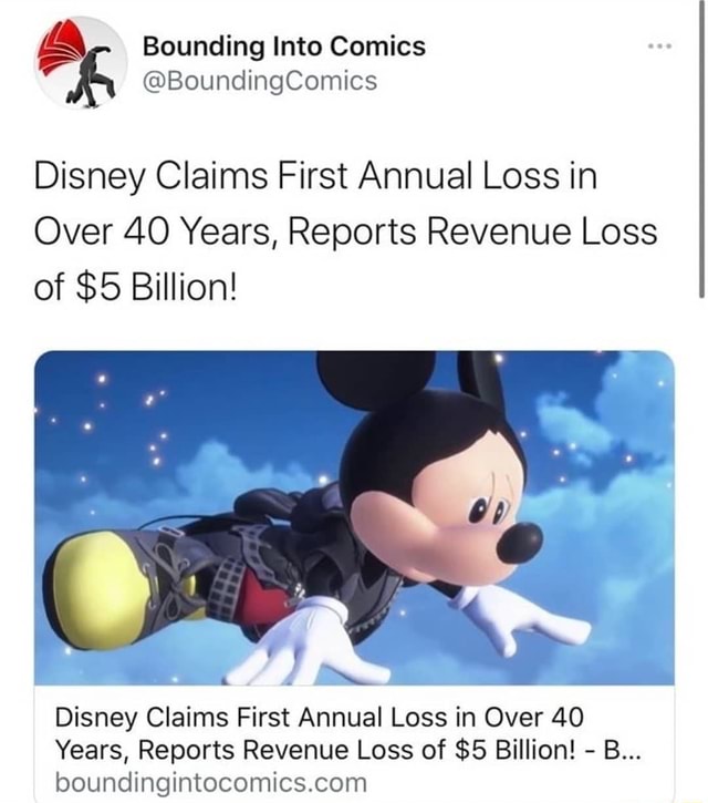 Bounding Into Comics @BoundingComics Disney Claims First Annual Loss in ...