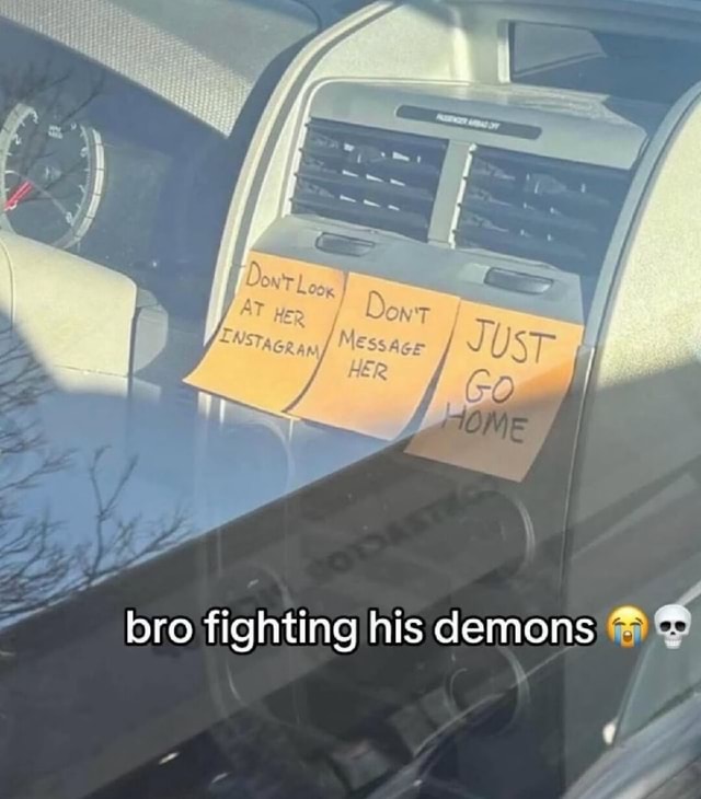 Bro fighting his demons pf - iFunny