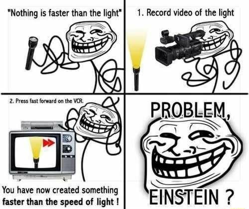 "Nothing is faster than the light*I 1. Record video of the light ...