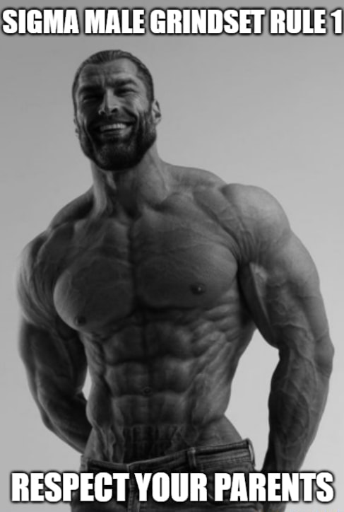 SIGMA MALE GRINDSET RULE 1 RESPECT VOIR PARENTS - iFunny