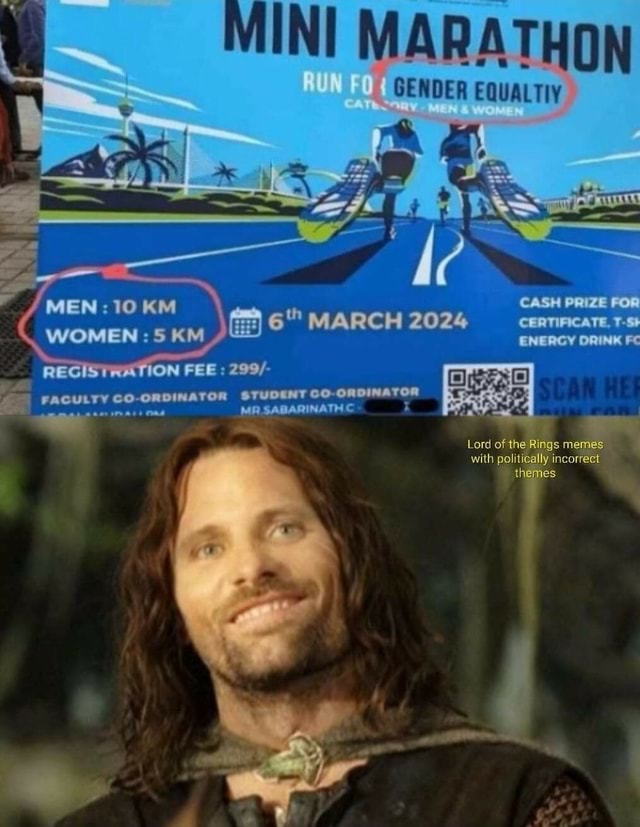 MINI MARATHON GENDER EQUALTIY MEN th WOWIEN KM BEGUS VION FEE FACULTY ...