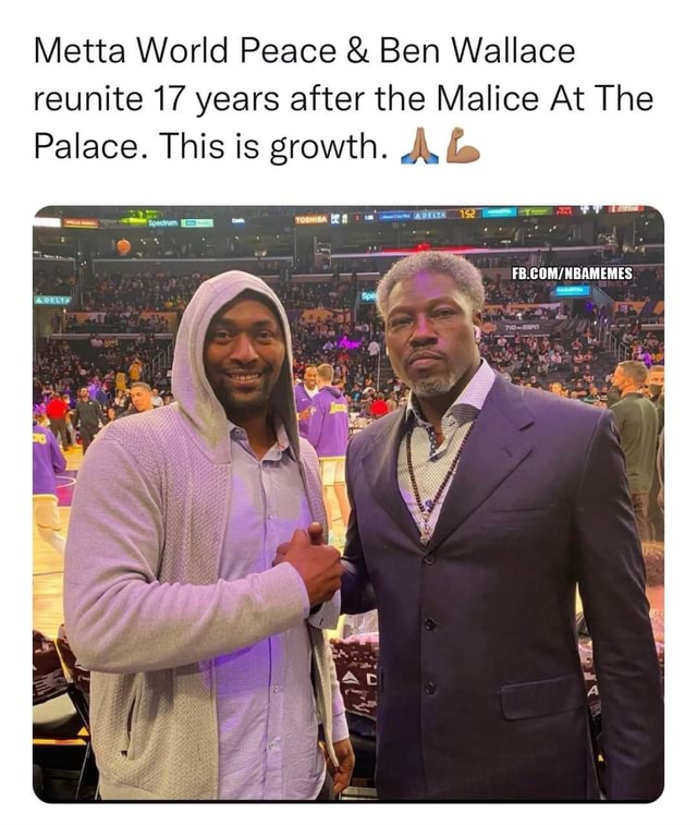 Metta World Peace & Ben Wallace reunite 17 years after the Malice At ...