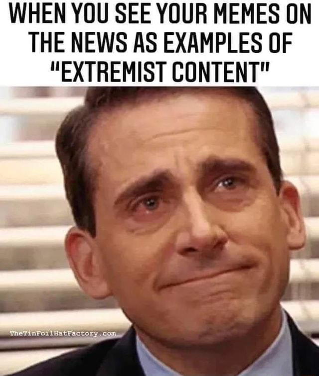 WHEN YOU SEE YOUR MEMES ON THE NEWS AS EXAMPLES OF "EXTREMIST CONTENT ...