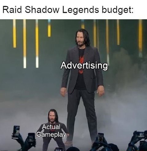 Raid Shadow Legends budget: Advertising Actual Gameplaly - iFunny