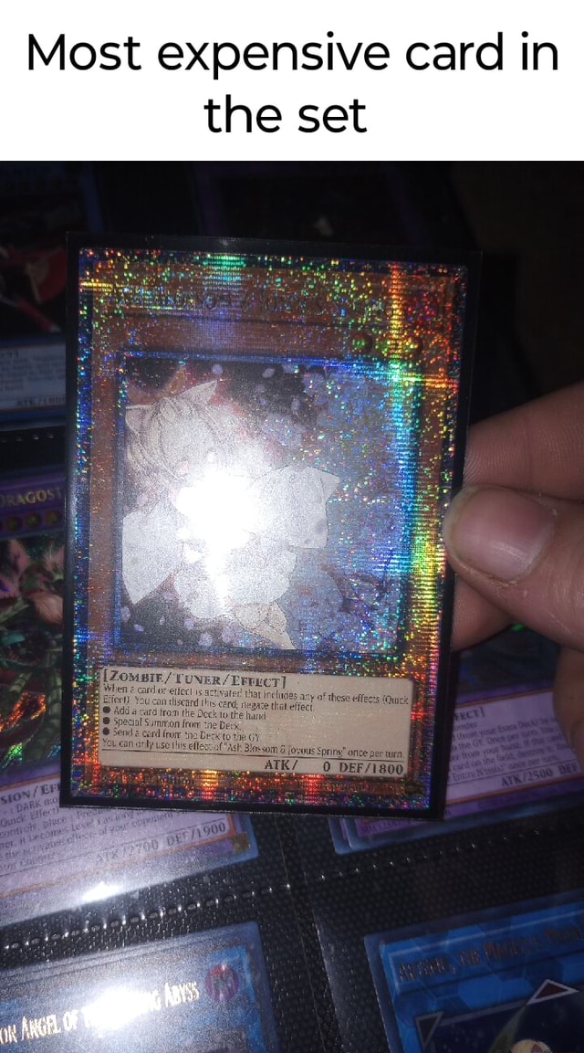 Most expensive card in the set eifect acti ann sead Adi card trom the ...