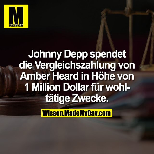 #mmdtv #johnnydepp #amberheard #spende - Johnny Depp spendet die ...