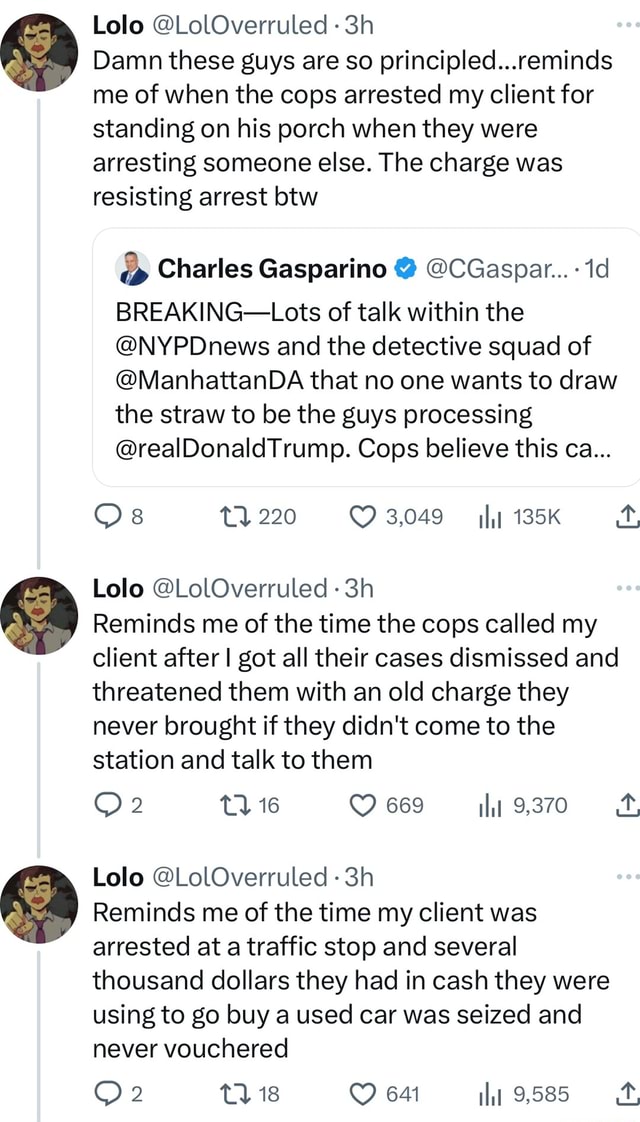 Lolo @LolOverruled Damn these guys are so principled...reminds me of ...