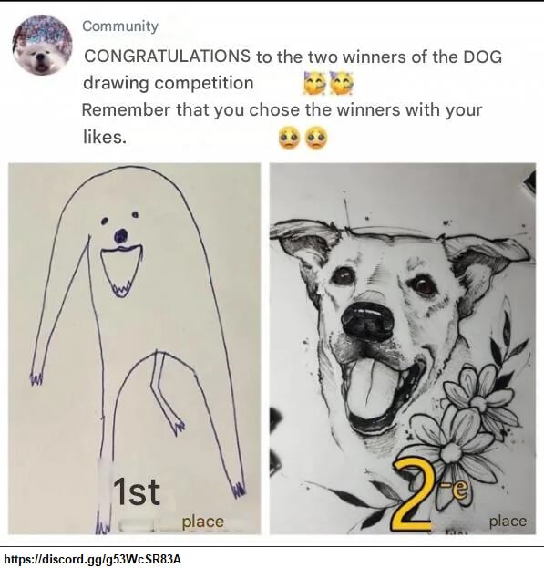 Community CONGRATULATIONS to the two winners of the DOG drawing ...