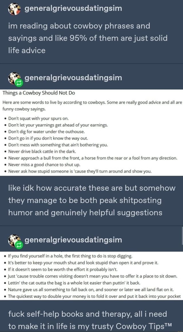 \Se" generalgrievousdatingsim im reading about cowboy phrases and ...