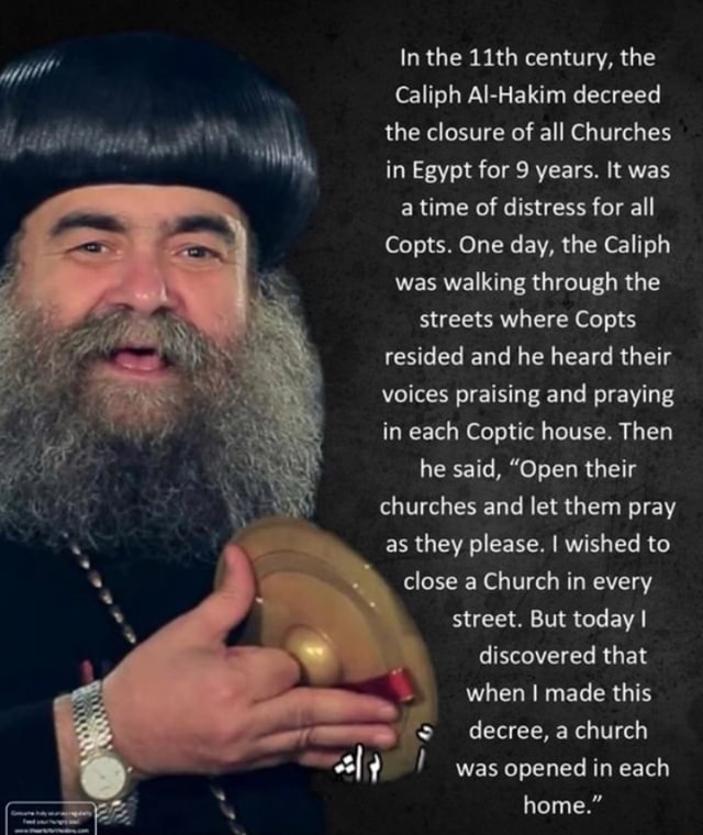 In the 11th century, the Caliph Al-Hakim decreed sia gags Cal the ...