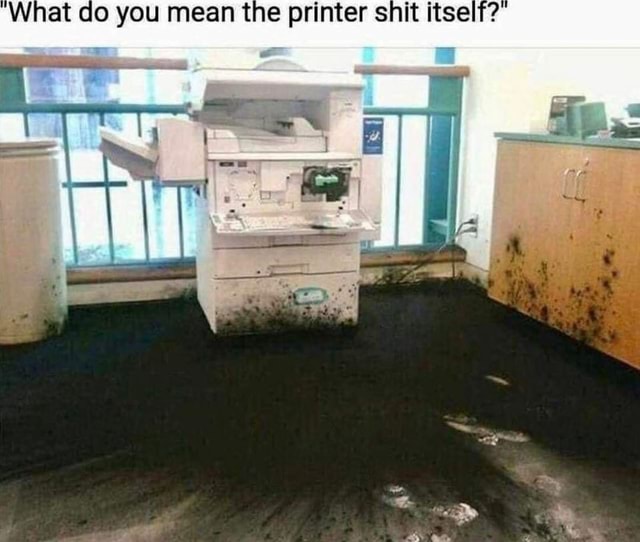 "What co Mean the printer shit itselre" - iFunny