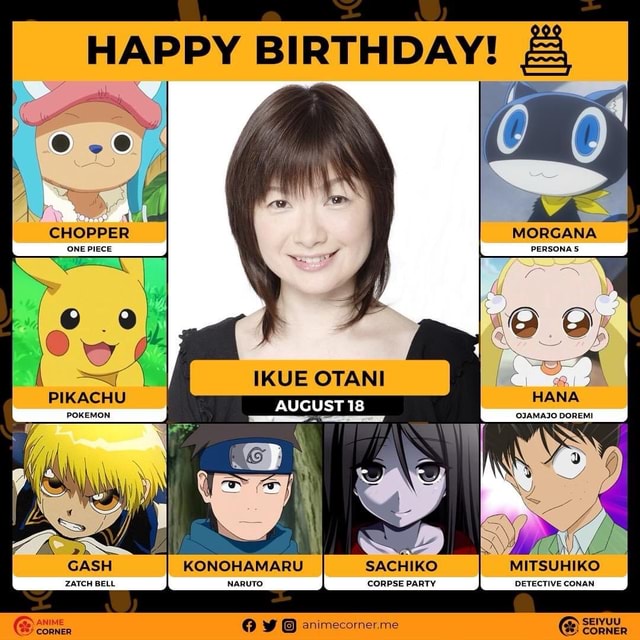 HAPPY BIRTHDAY! CHOPPER MORGANA ONE PIECE PERSONAS AUGUST PIKACHU ...