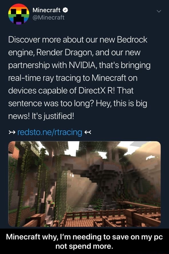 Discover more about our new Bedrock engine, Render Dragon, and our new ...