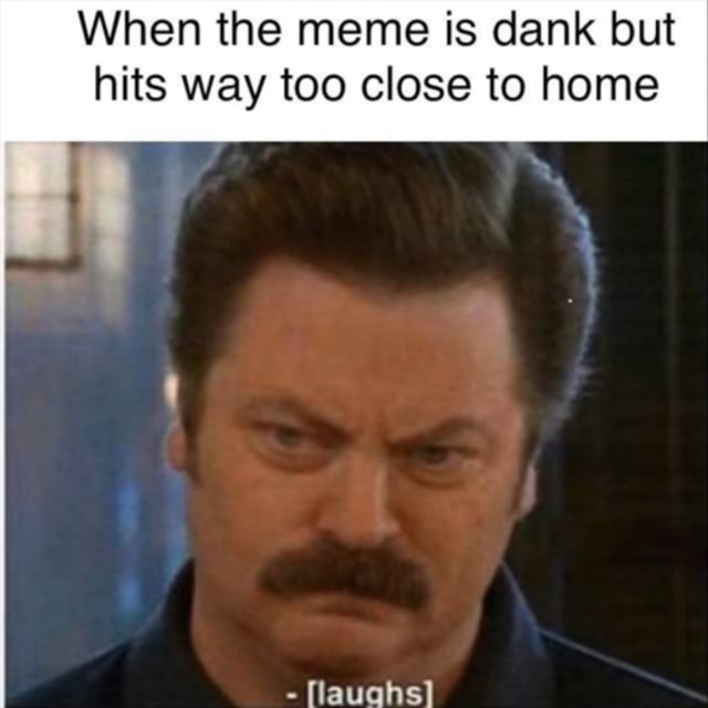 When the meme is dank but hits way too close to home flaughs] - iFunny
