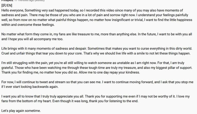 IES ODE /EN] Hello everyone, Something very sad happened today, so I ...