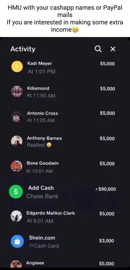 MU with your cashapp names or PayPal mails If you are interested in ...