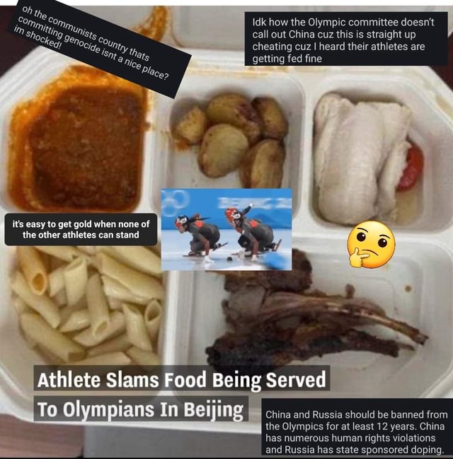Idk how the Olympic committee doesn't call out China cuz this is ...