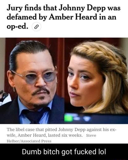Jury Finds That Johnny Depp Was Defamed By Amber Heard In An Op Ed Fy