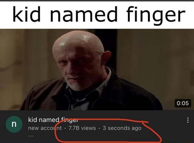 Kid named finger kid named finger new accolfnt - 7.7B views - 3 seconds ...