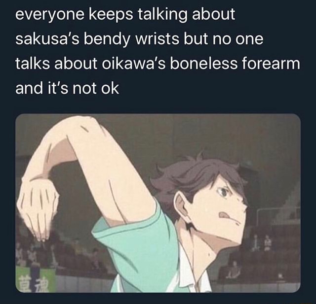 Everyone keeps talking about sakusa's bendy wrists but no one talks ...
