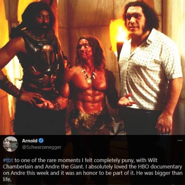 Arnold @ #tbt to one of the rare moments I felt completely puny, with ...