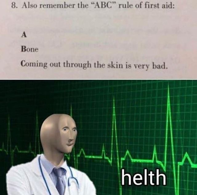 8 Also Remember The ABC Rule Of First Aid Bone Coming Out Through 8 Also Remember The ABC Rule Of First Aid Bone Coming Out Through