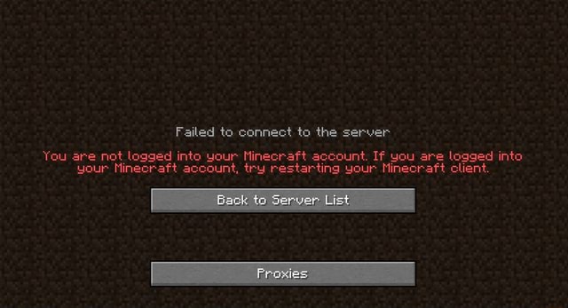 Failed to connect to the server You are not logged into your aft ...