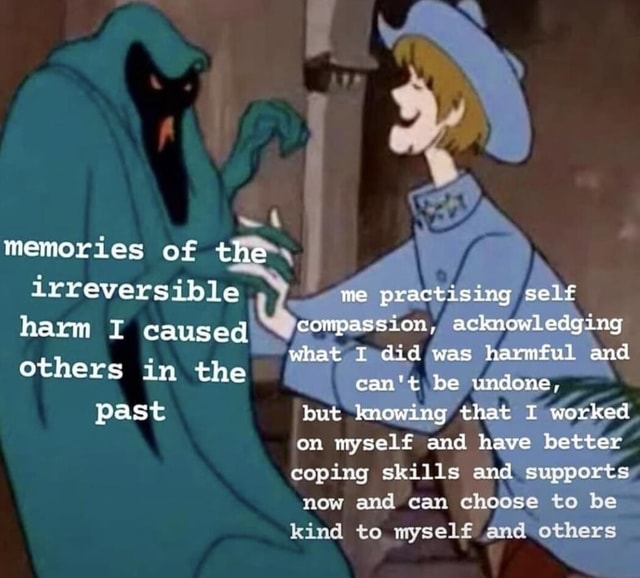 Memories of the irreversible me practising self harm I caused ...