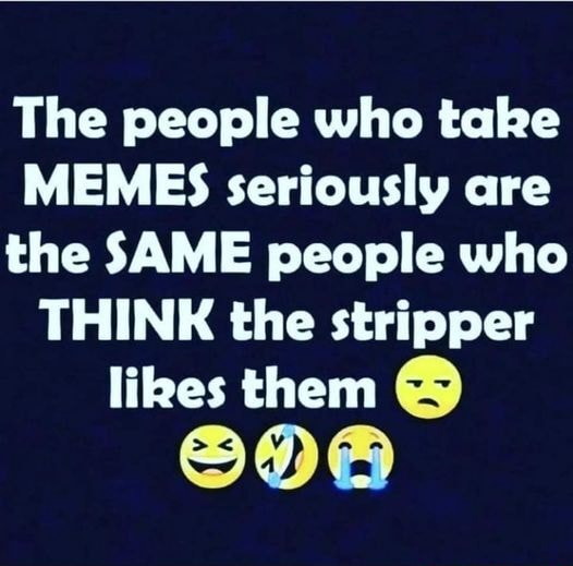 The people who take MEMES seriously are the SAME people who THINK the ...