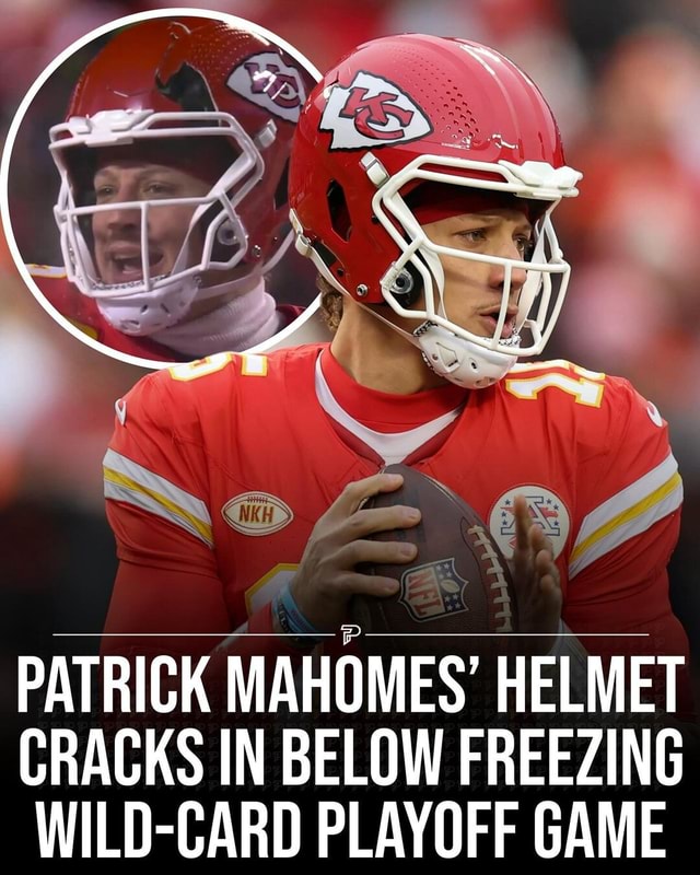 Swipe Patrick Mahomes helmet cracked wide open in a rare incident ...