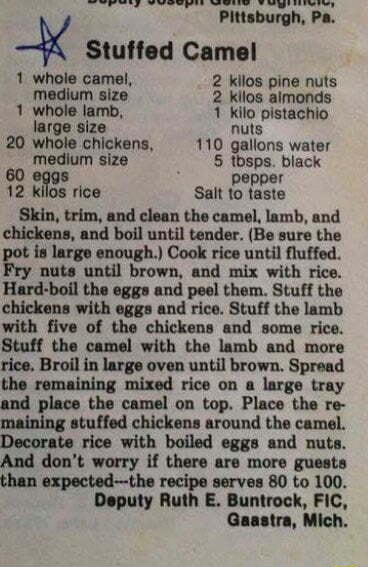 Stuffed Camel 1 whole camel, 2 kilos pine nuts medium size 2 kilos ...